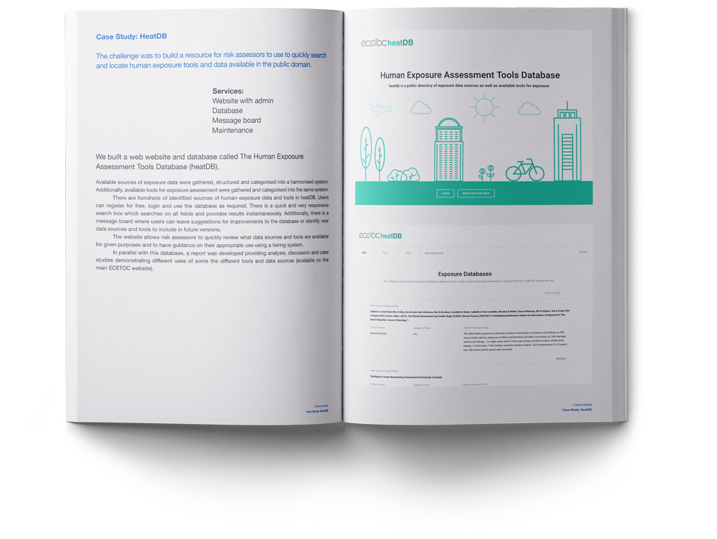 Human Exposure Assessment Tools Database - ECETOC HeatDB - Creme Global