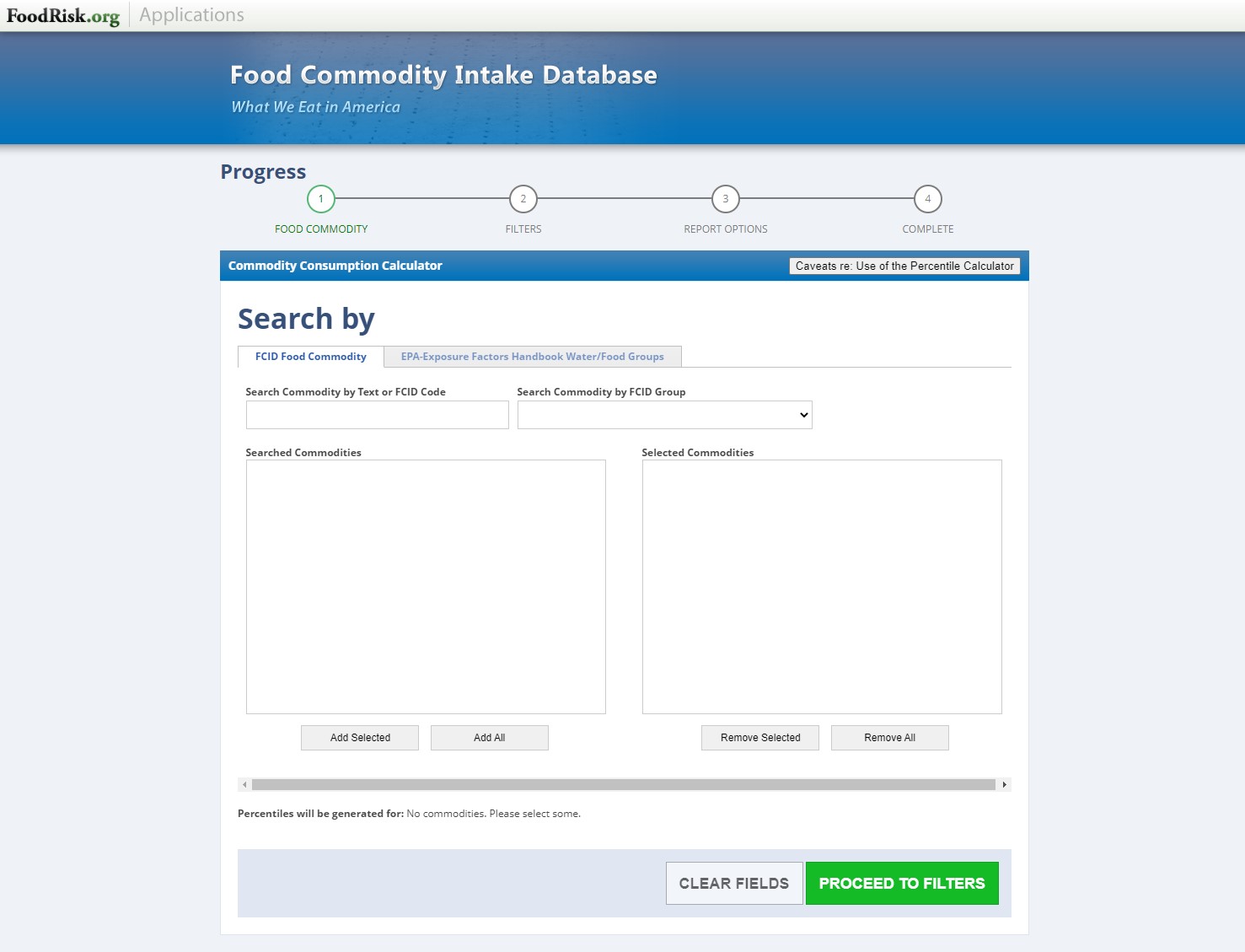 FCID USA Food Commodity Intake Database - Intake and Exposure Datasets ...